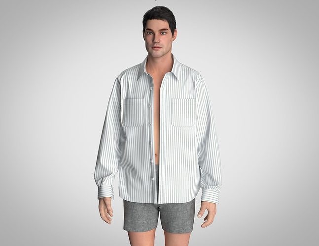 shirt for mens 3D model 3D printable | CGTrader