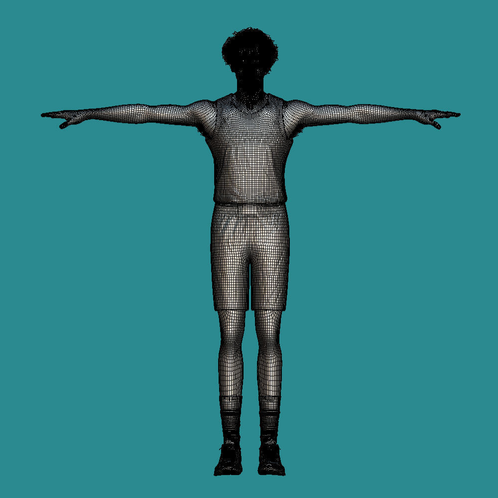 3D model T-Pose Rigged Max Christie Los Angeles Lakers NBA VR / AR ...
