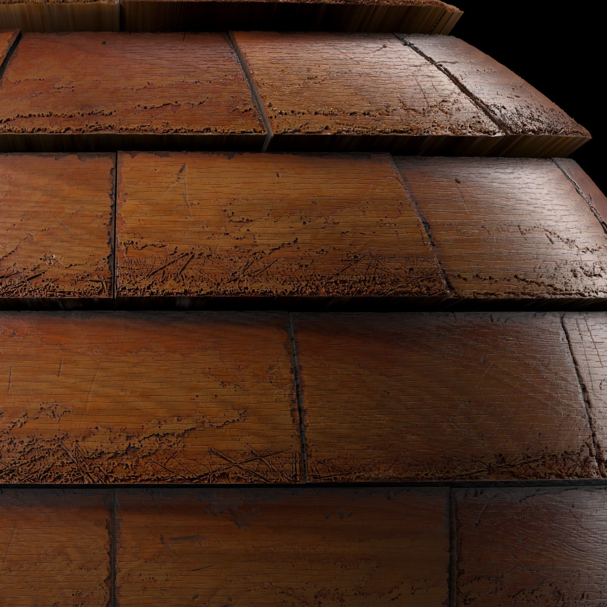 Texture Roof Tile Materials 76- Wooden Roofing Sbsar Seamless Pbr VR ...
