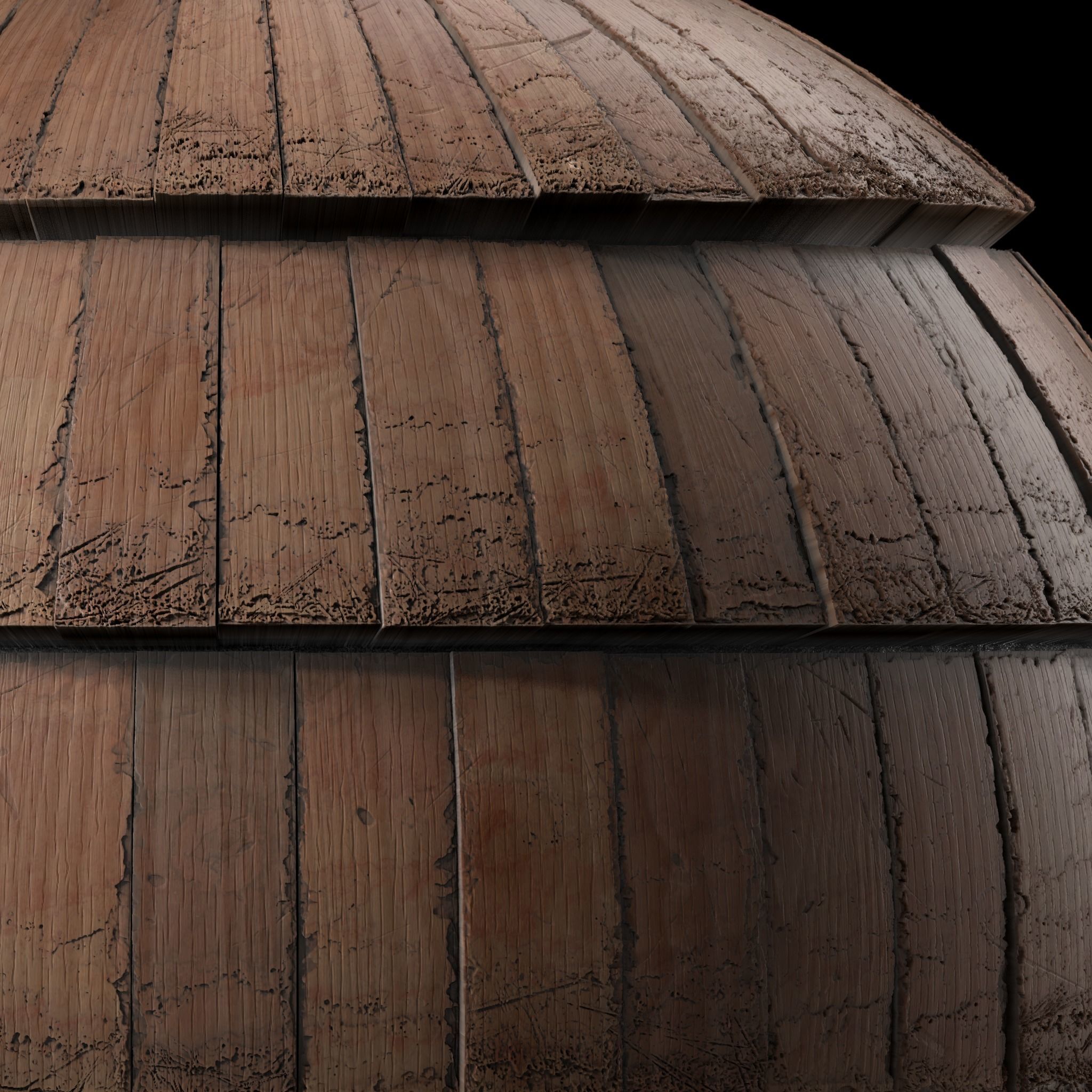 Texture Roof Tile Materials 78- Wooden Roofing Sbsar Seamless Pbr 4k VR ...
