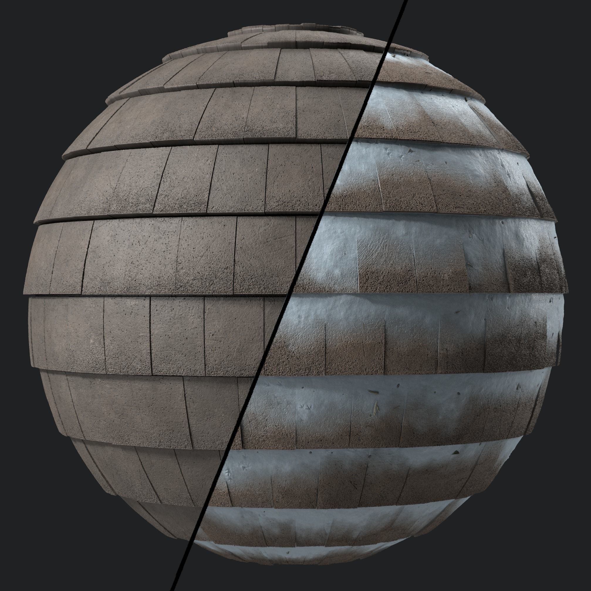 Texture Roof Tile Materials 66- Concrete Roofing by Sbsar Seamless Pbr ...