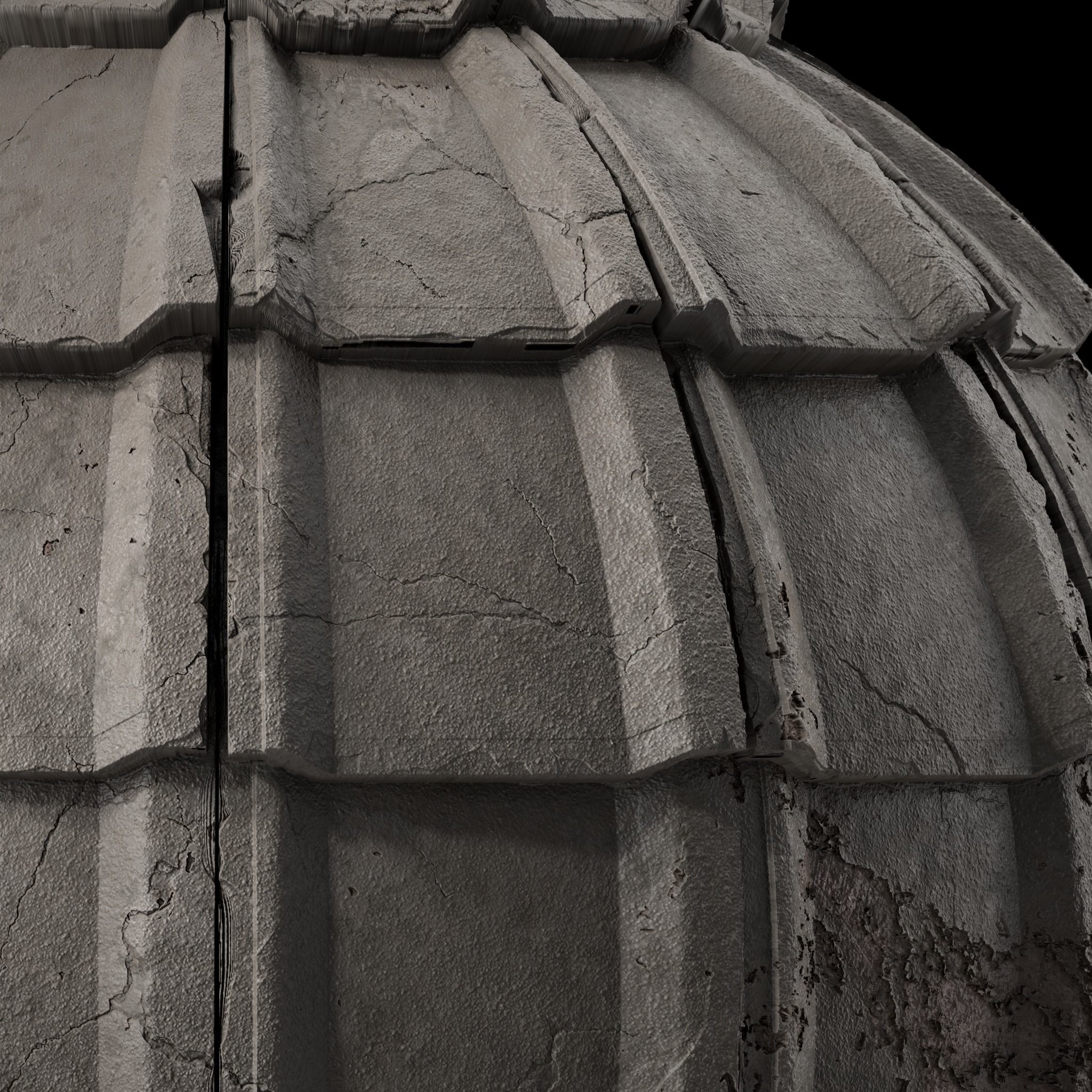 Texture Roof Tile Materials 67- Concrete Roofing by Sbsar Seamless Pbr ...