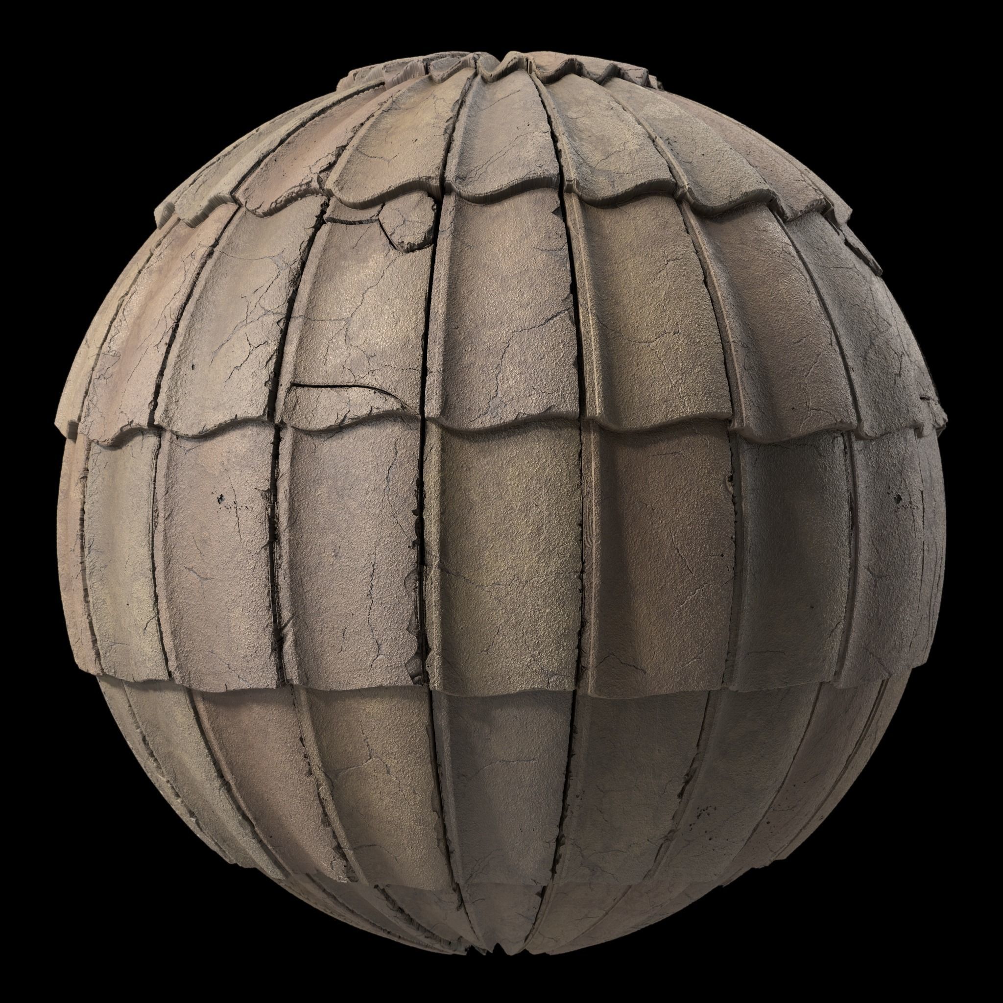 Texture Roof Tile Materials 75- Damaged Concrete Roofing Sbsar Seamless ...