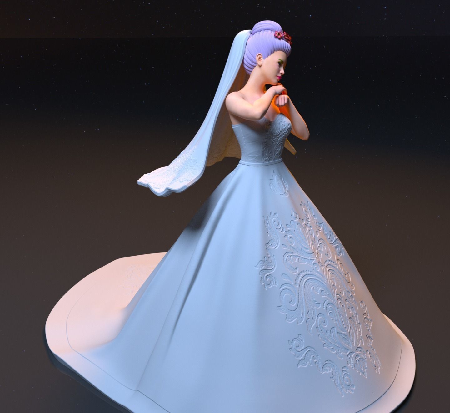 Lovely Bride 3D model 3D printable | CGTrader