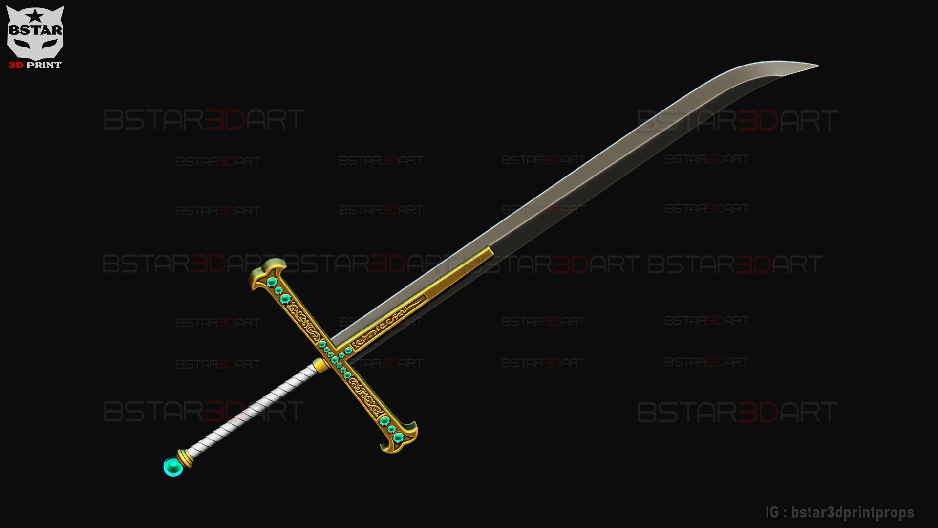 Yoru Sword - Mihawk Weapon High Quality - One Piece Live Action 3D ...
