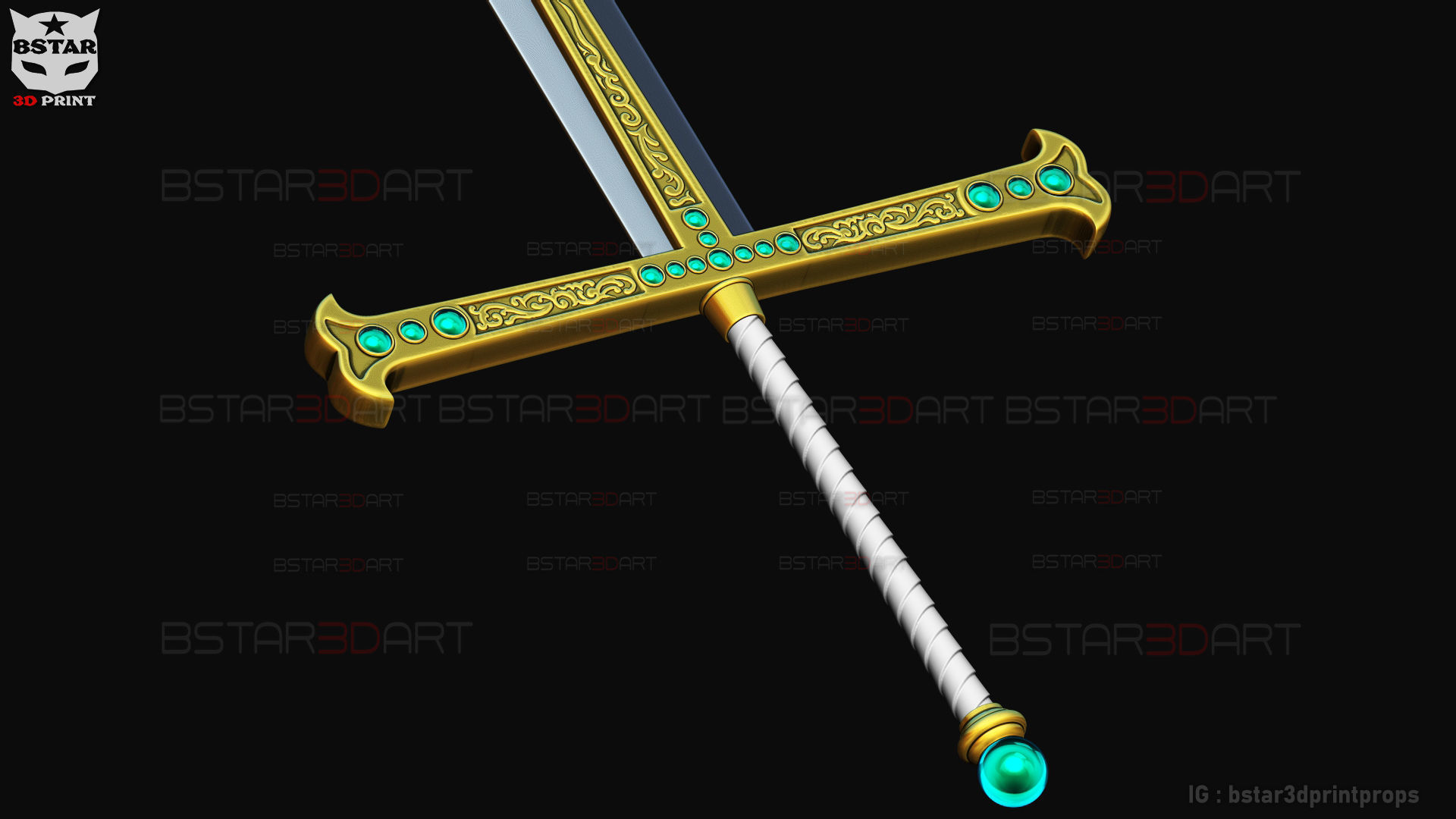 Yoru Sword - Mihawk Weapon High Quality - One Piece Live Action 3D ...