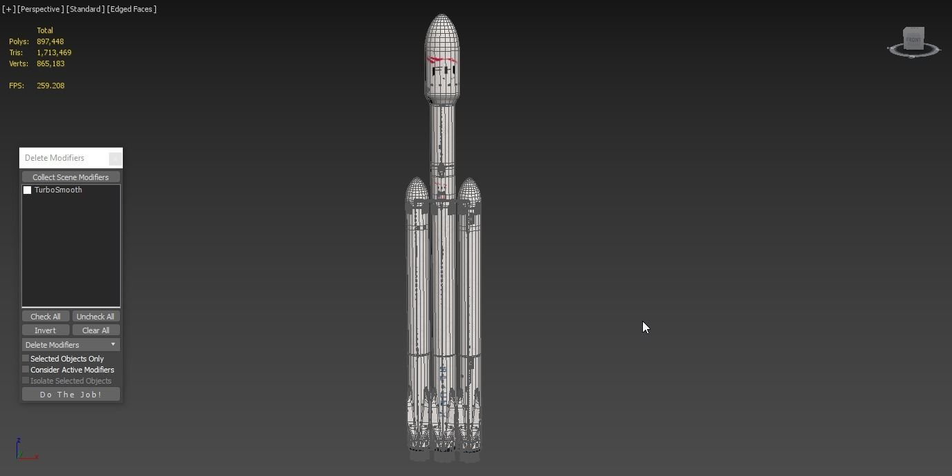 Falcon Heavy SpaceX Heavy-Lift Cargo Rocket 3D model | CGTrader