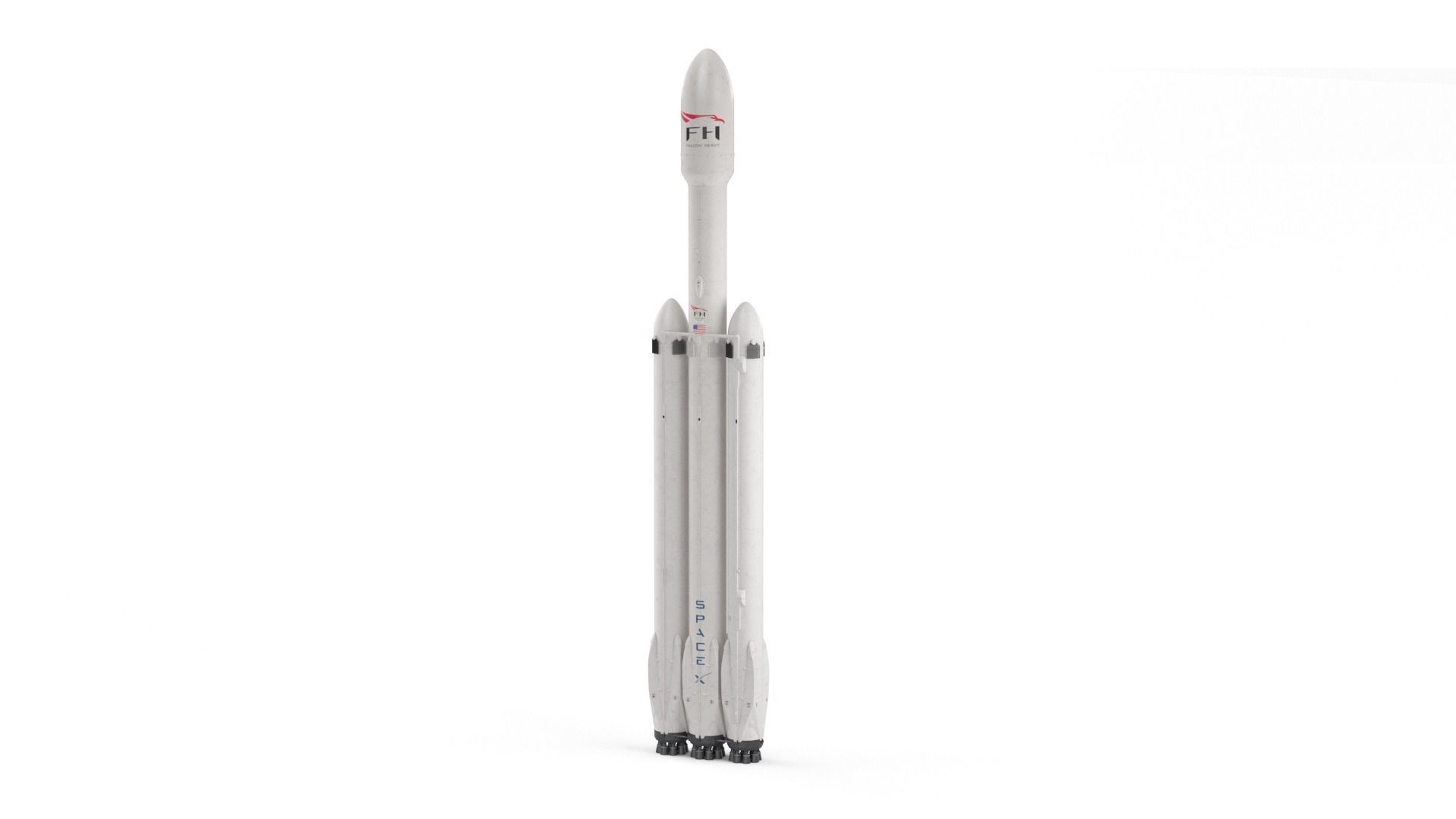 Falcon Heavy SpaceX Heavy-Lift Cargo Rocket 3D model | CGTrader
