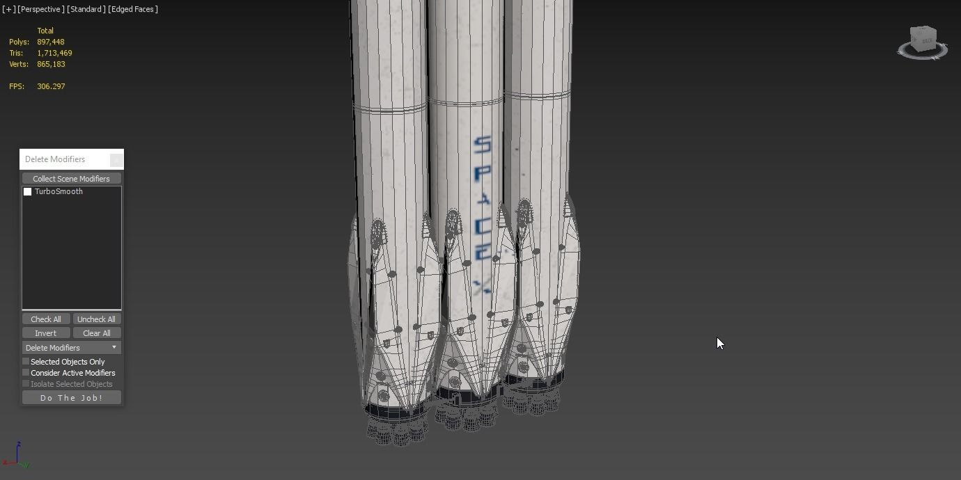 Falcon Heavy SpaceX Heavy-Lift Cargo Rocket 3D model | CGTrader