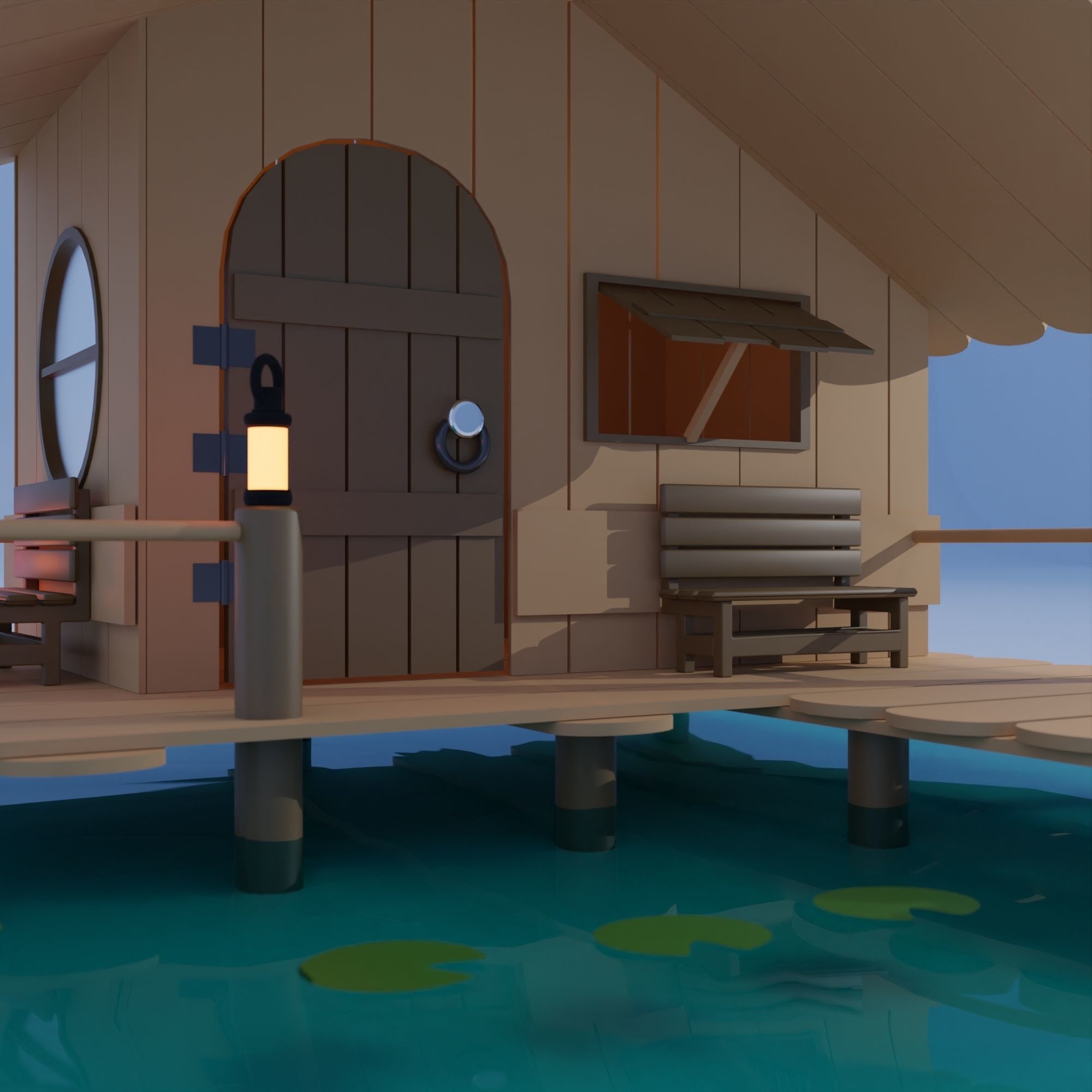 3D model 3D Wood swamp house VR / AR / low-poly | CGTrader