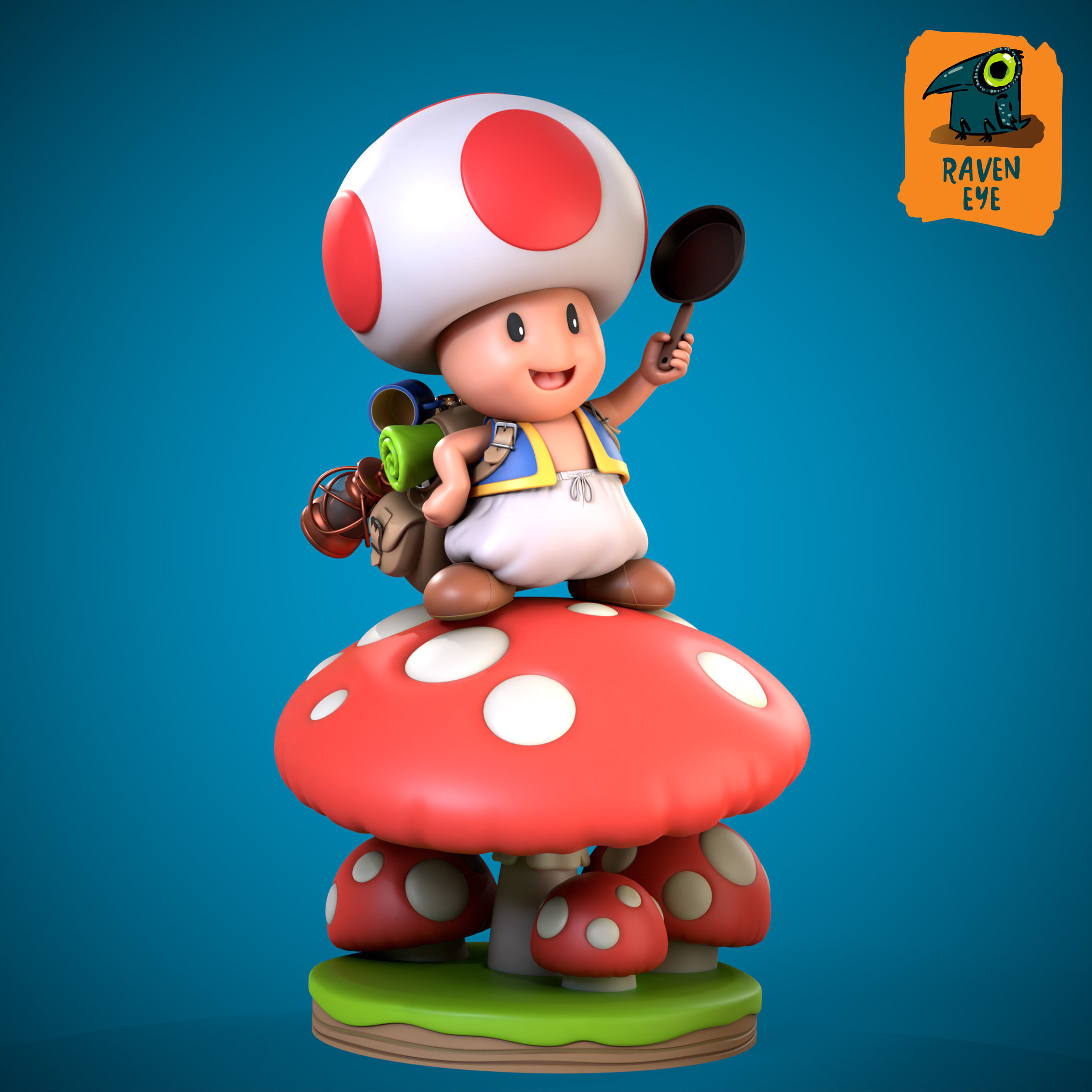 Toad from Super Mario Bros 3D model 3D printable | CGTrader