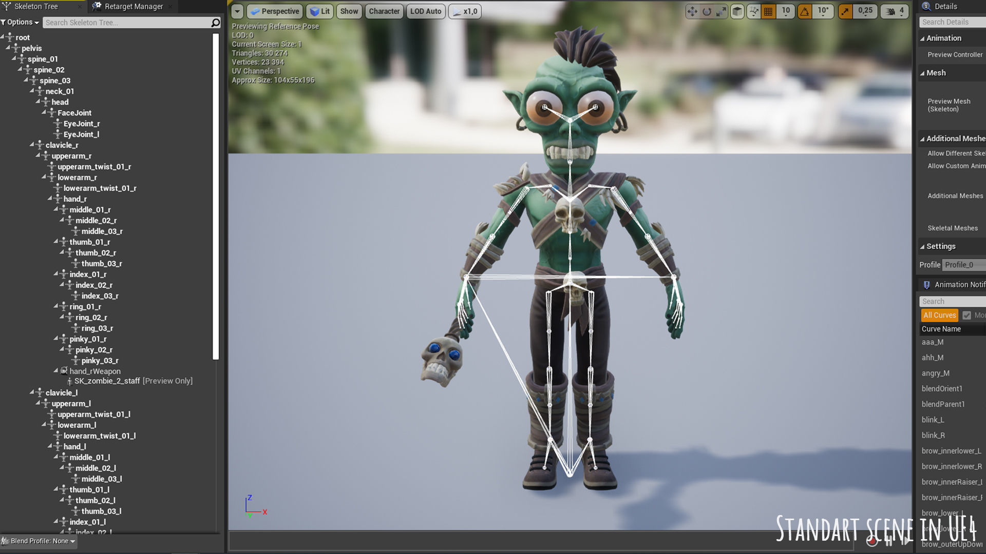 3D model Stylized male Zombie 2 VR / AR / low-poly rigged animated ...
