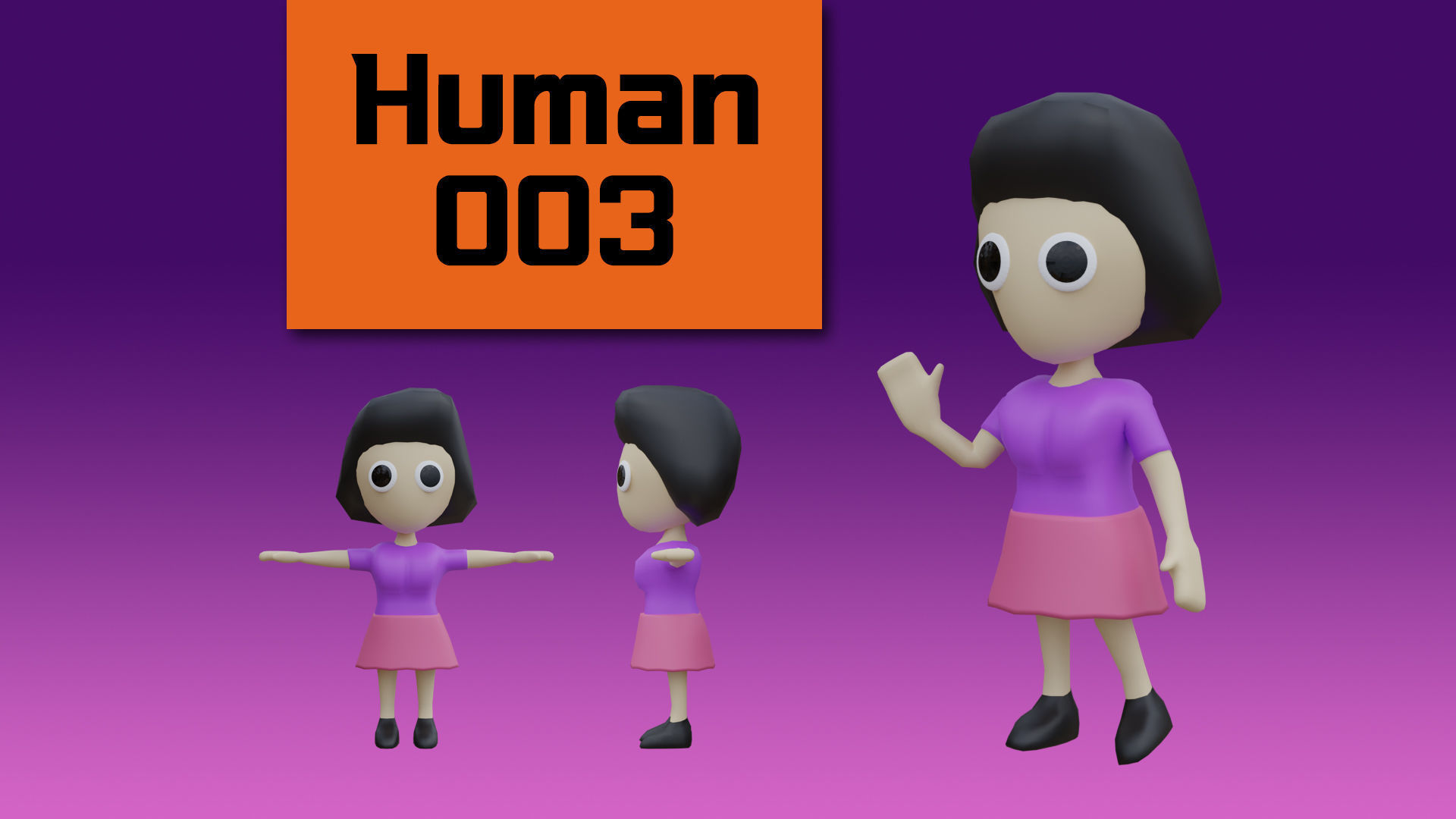 Human 003 Woman 3D model | CGTrader