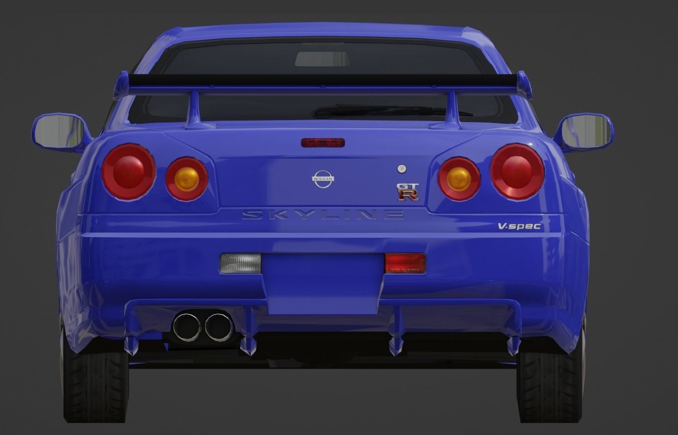 3D model Nissan Skyline R34 VR / AR / low-poly | CGTrader