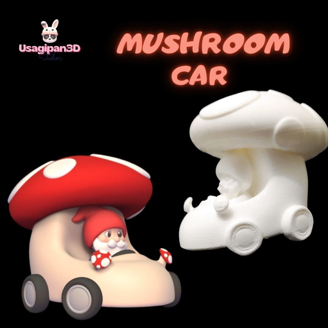 Mushroom Car 3D model 3D printable | CGTrader