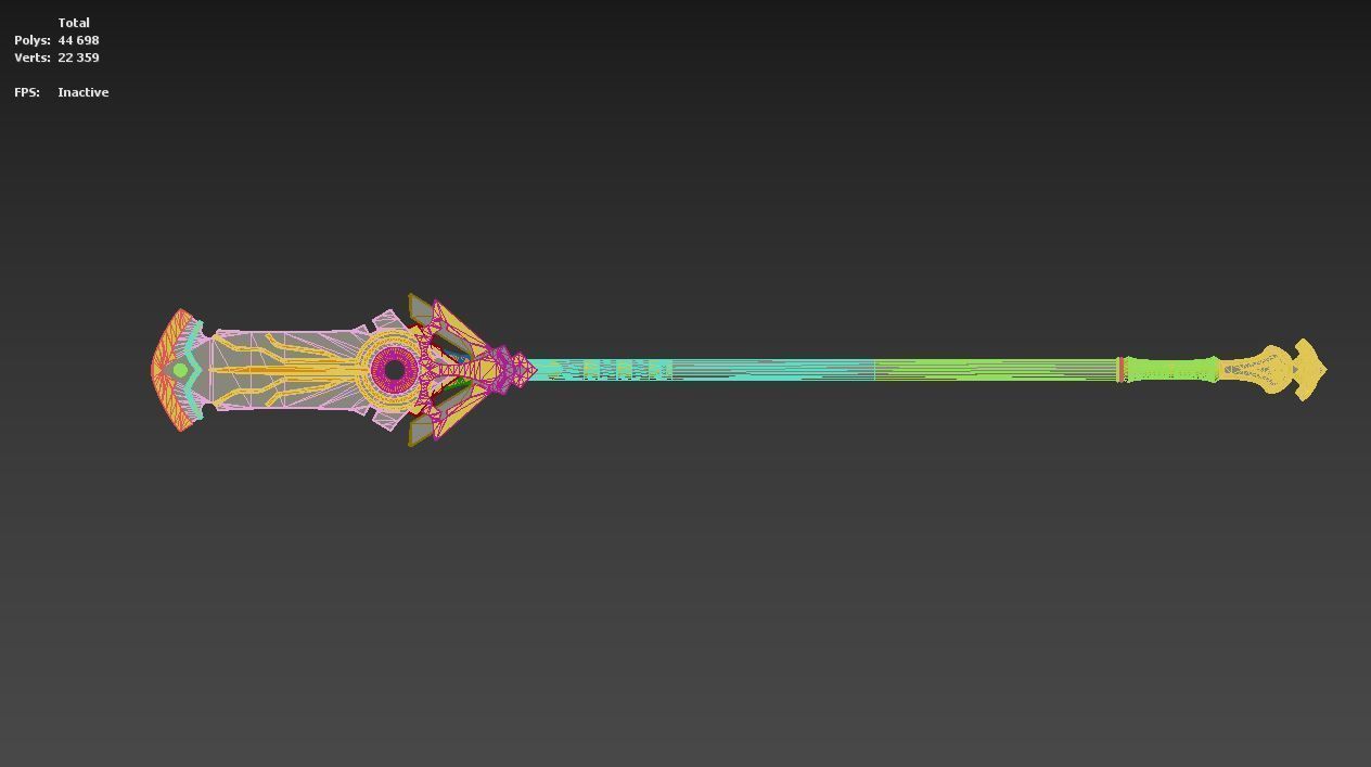 Genshin Impact Staff of the Scarlet Sands Cosplay Weapon Prop 3D model ...