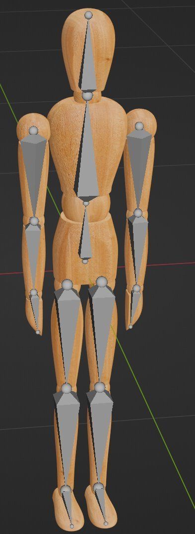 Wooden mannequin posing figurine free 3D model | CGTrader