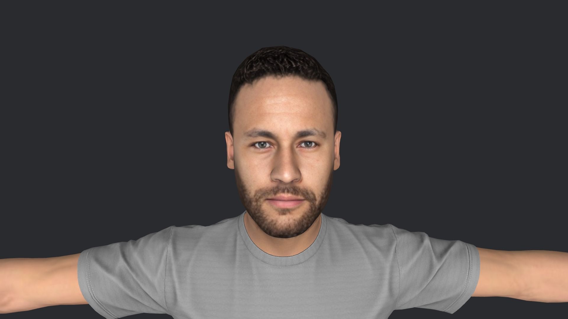 Neymar Hyper Realistic Full Body Fully Rigged 3D Character 3D model rigged | CGTrader