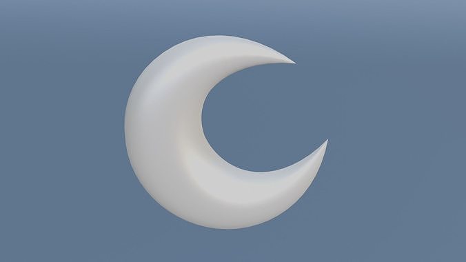 3D model Crescent Moon VR / AR / low-poly | CGTrader