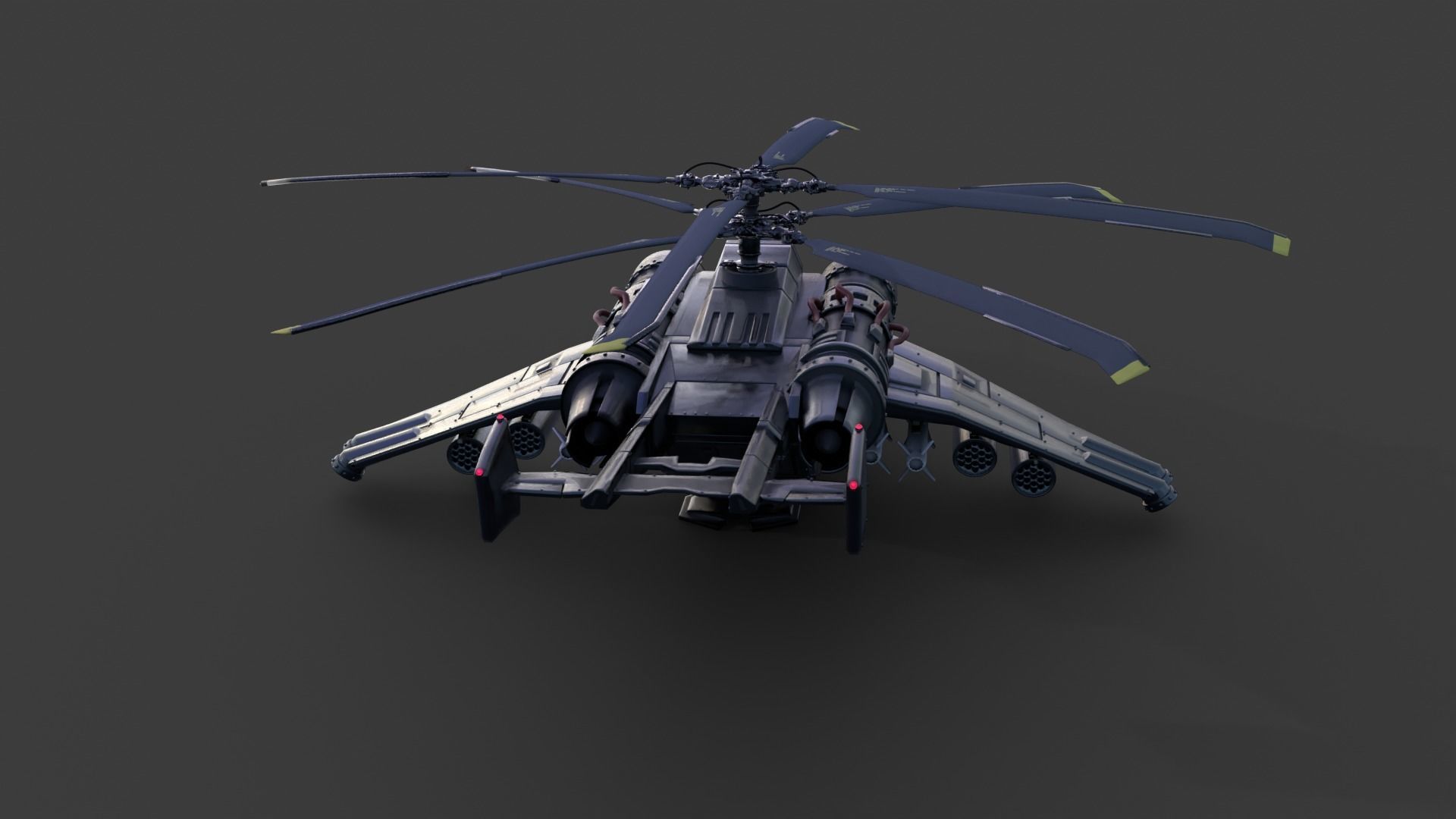Sci-Fi Helicopter Aircraft 3D model 3D model | CGTrader