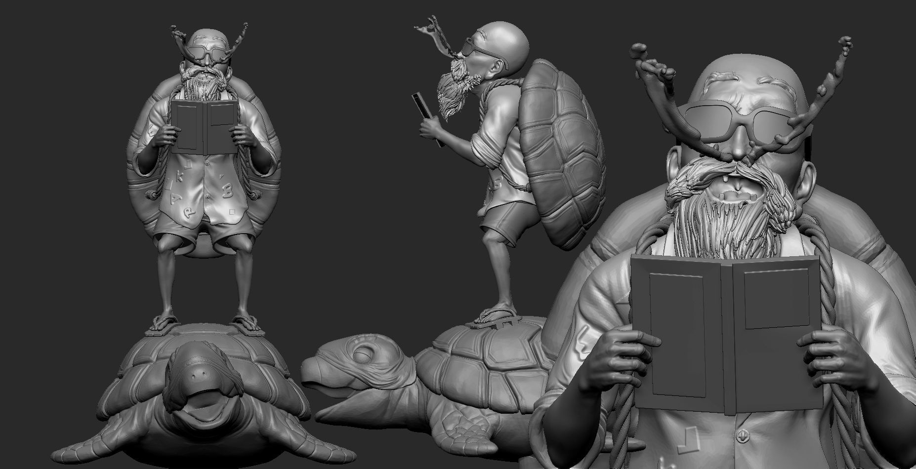 roshi master 3D model 3D printable | CGTrader