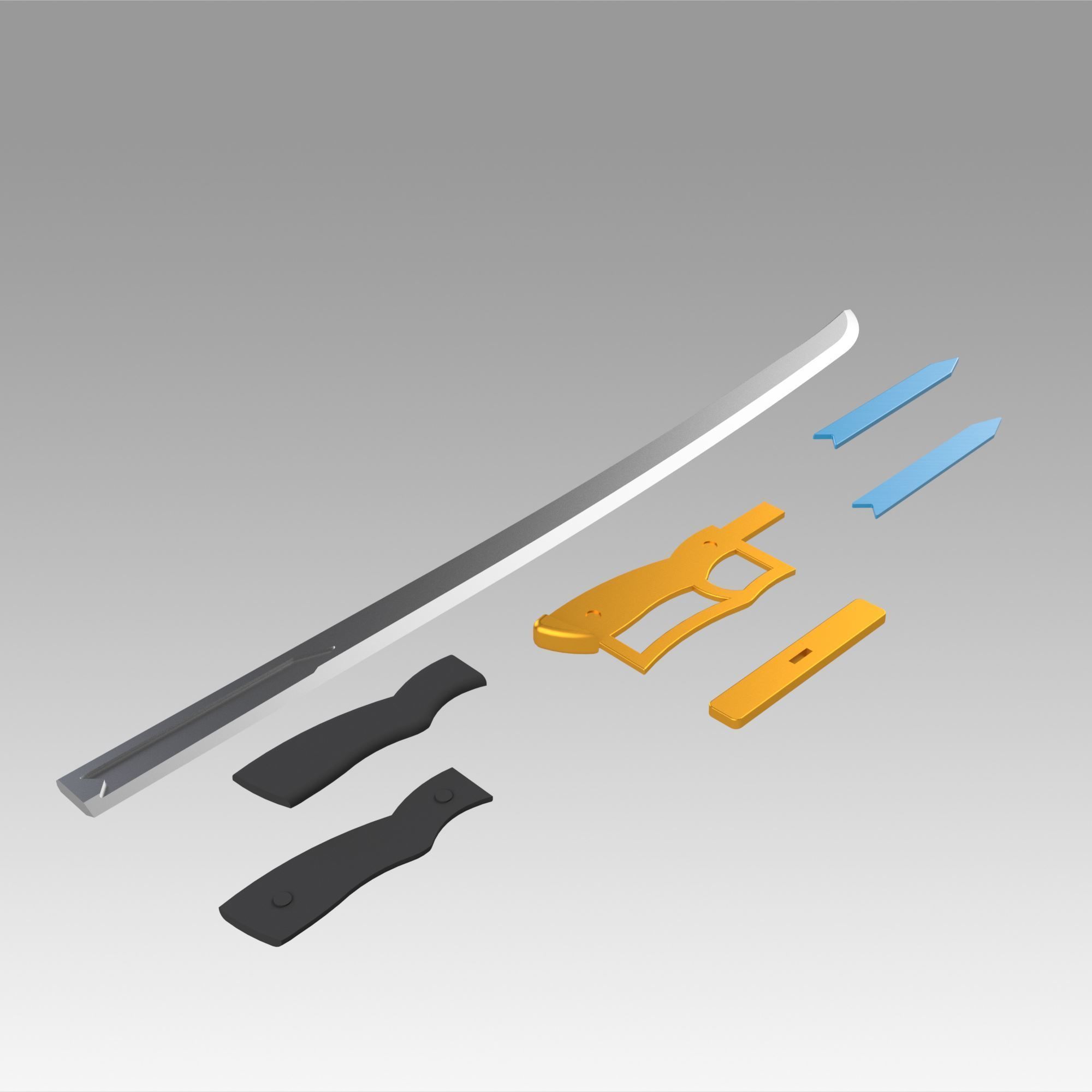 Puella Magi Madoka Magica Sayaka Miki Swords Cosplay Weapon Prop 3D ...