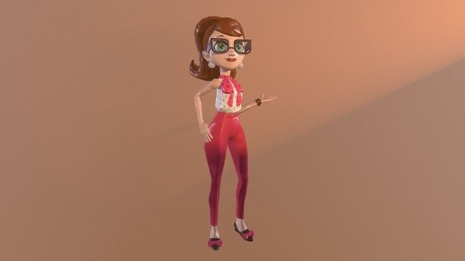 Girl low-poly 3D model free VR / AR / low-poly 3D model | CGTrader