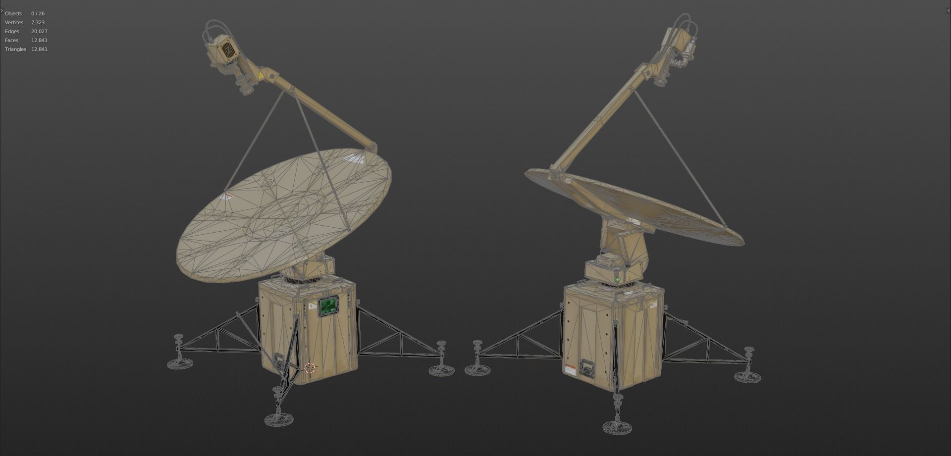 3D model Animated Military Radar VR / AR / low-poly | CGTrader