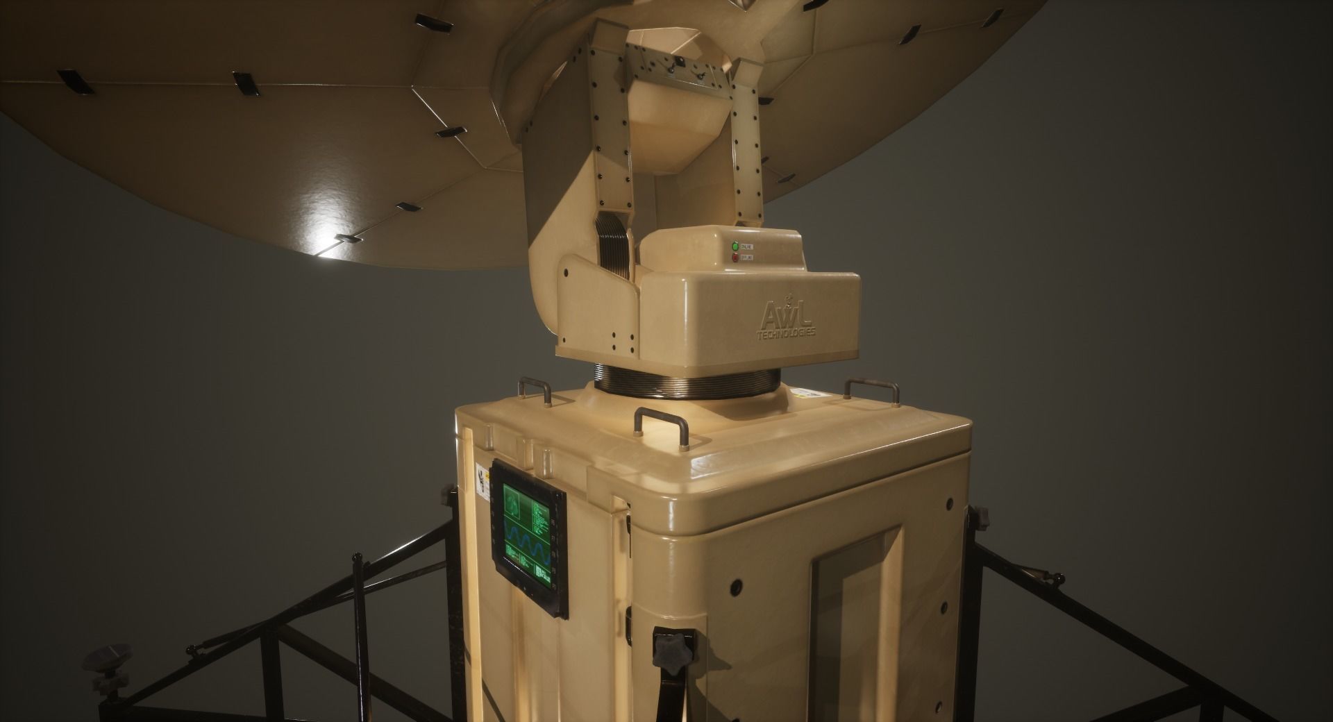 3D model Animated Military Radar VR / AR / low-poly | CGTrader