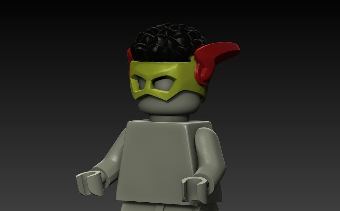 Lego kid flash helmet 3D model 3D printable | CGTrader