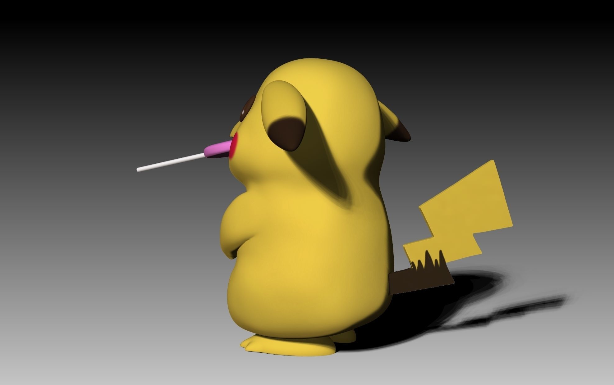 Pikachu with Lollipop Pokemon 3D model 3D printable | CGTrader