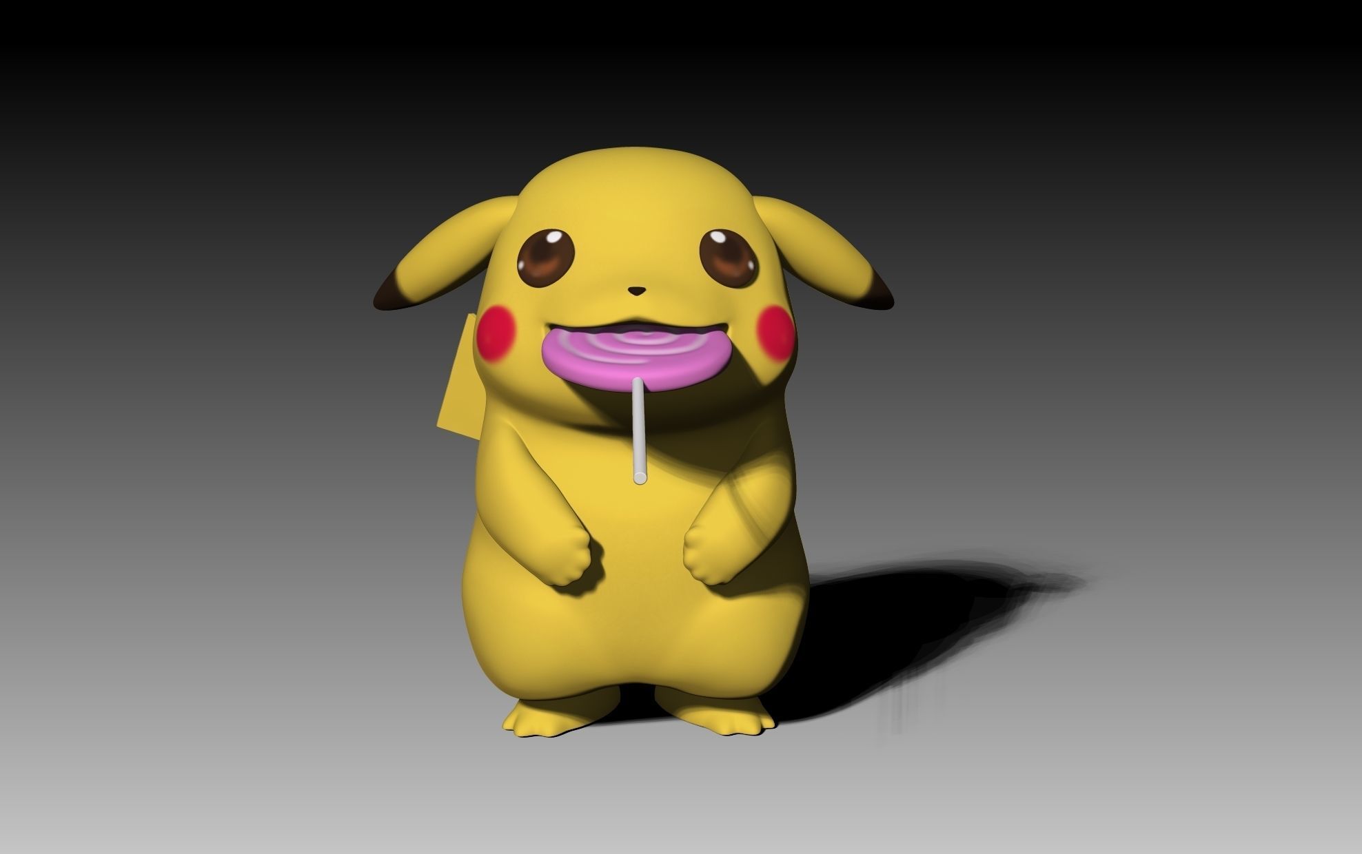 Pikachu with Lollipop Pokemon 3D model 3D printable | CGTrader