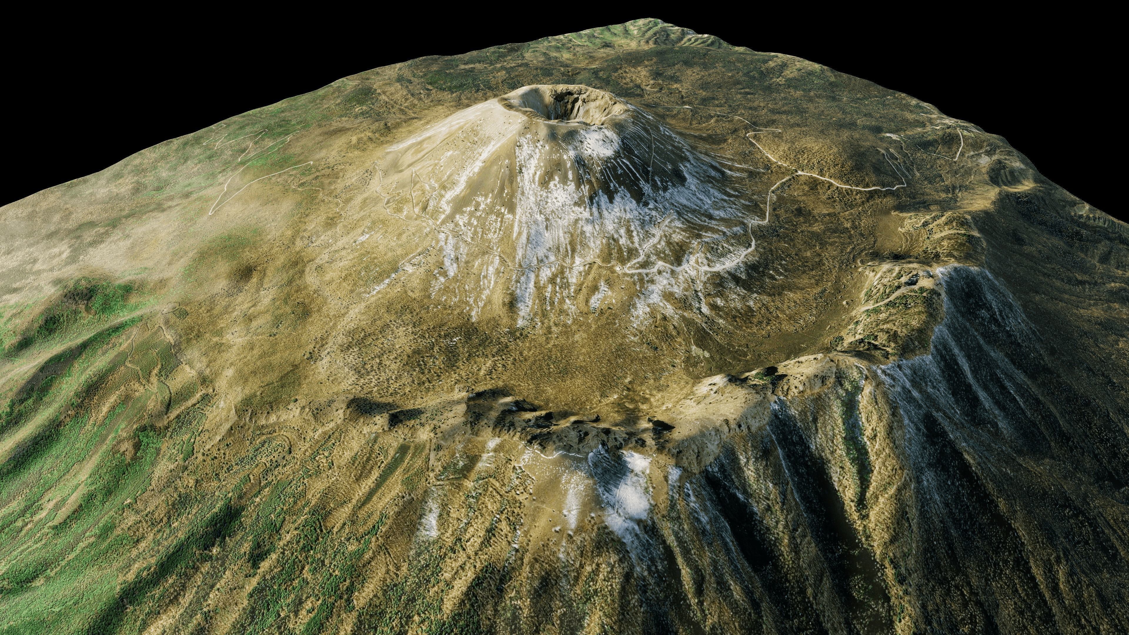 3D model Mount Vesuvius 3d Terrain model VR / AR / low-poly | CGTrader