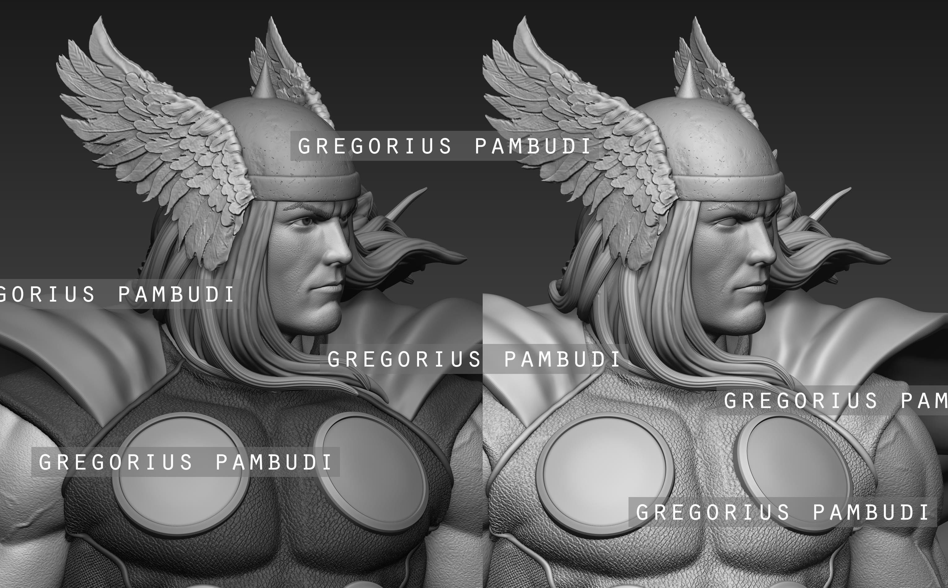 Thor Fan Art Statue 3D Printable 3D model 3D printable | CGTrader
