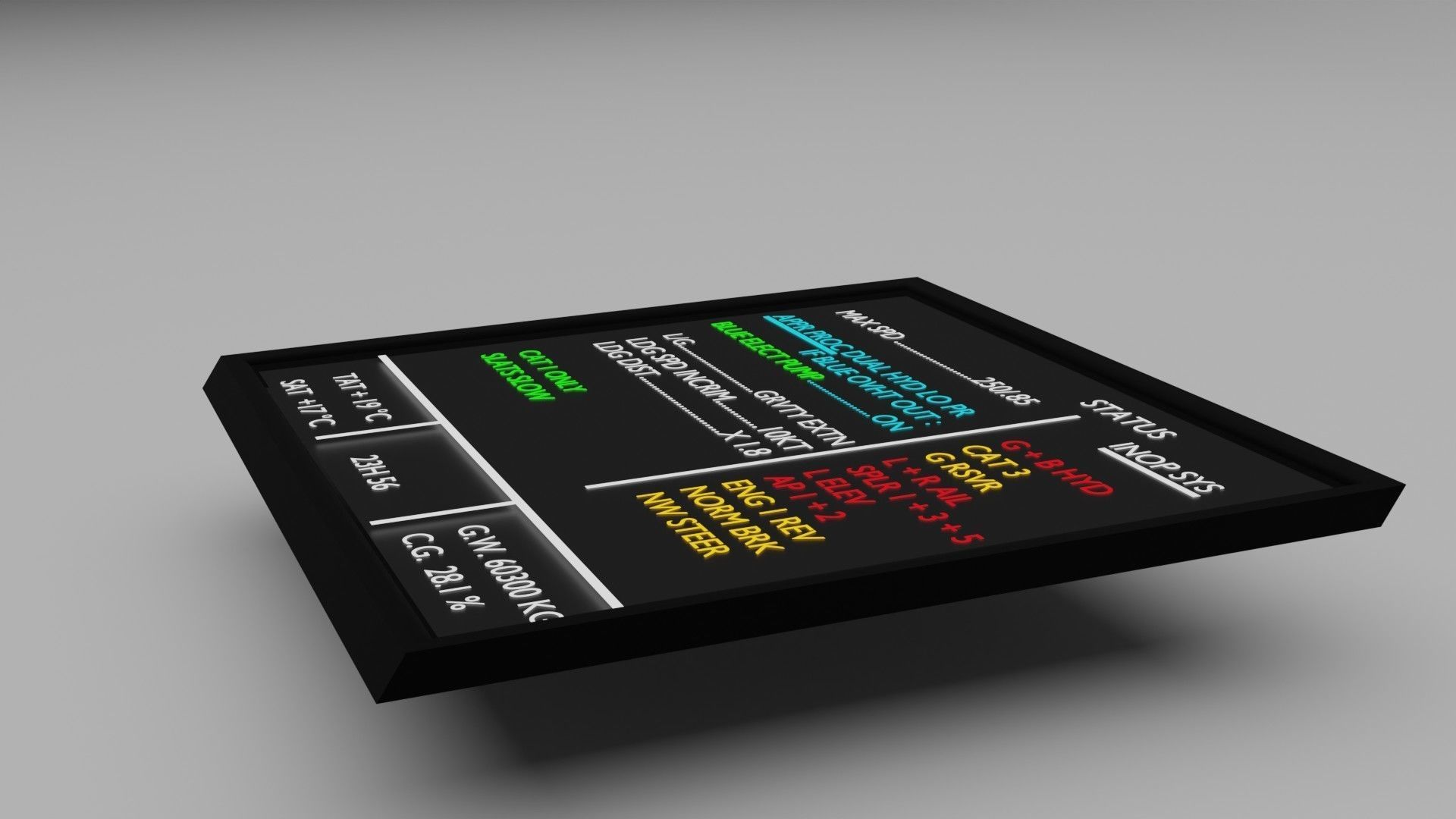 Third Electronic centralised aircraft monitoring 3D model | CGTrader