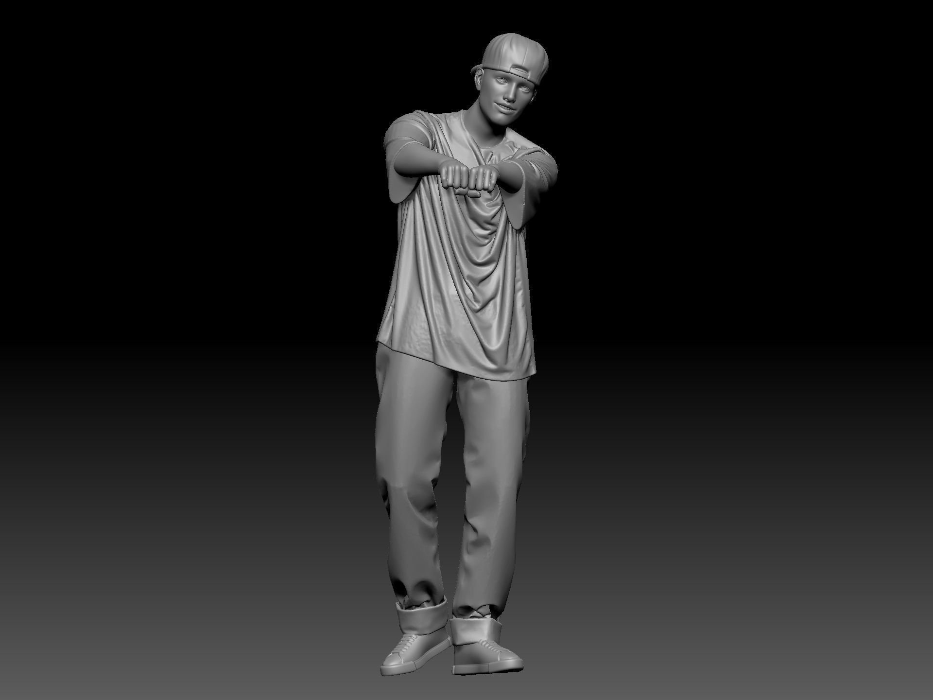 gansta man hand pose 3D model 3D printable | CGTrader