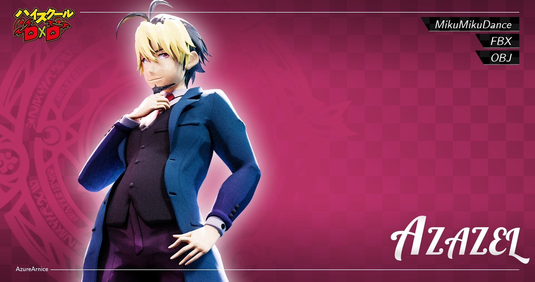 3D model Highschool DxD - Azazel MMD Model VR / AR / low-poly | CGTrader