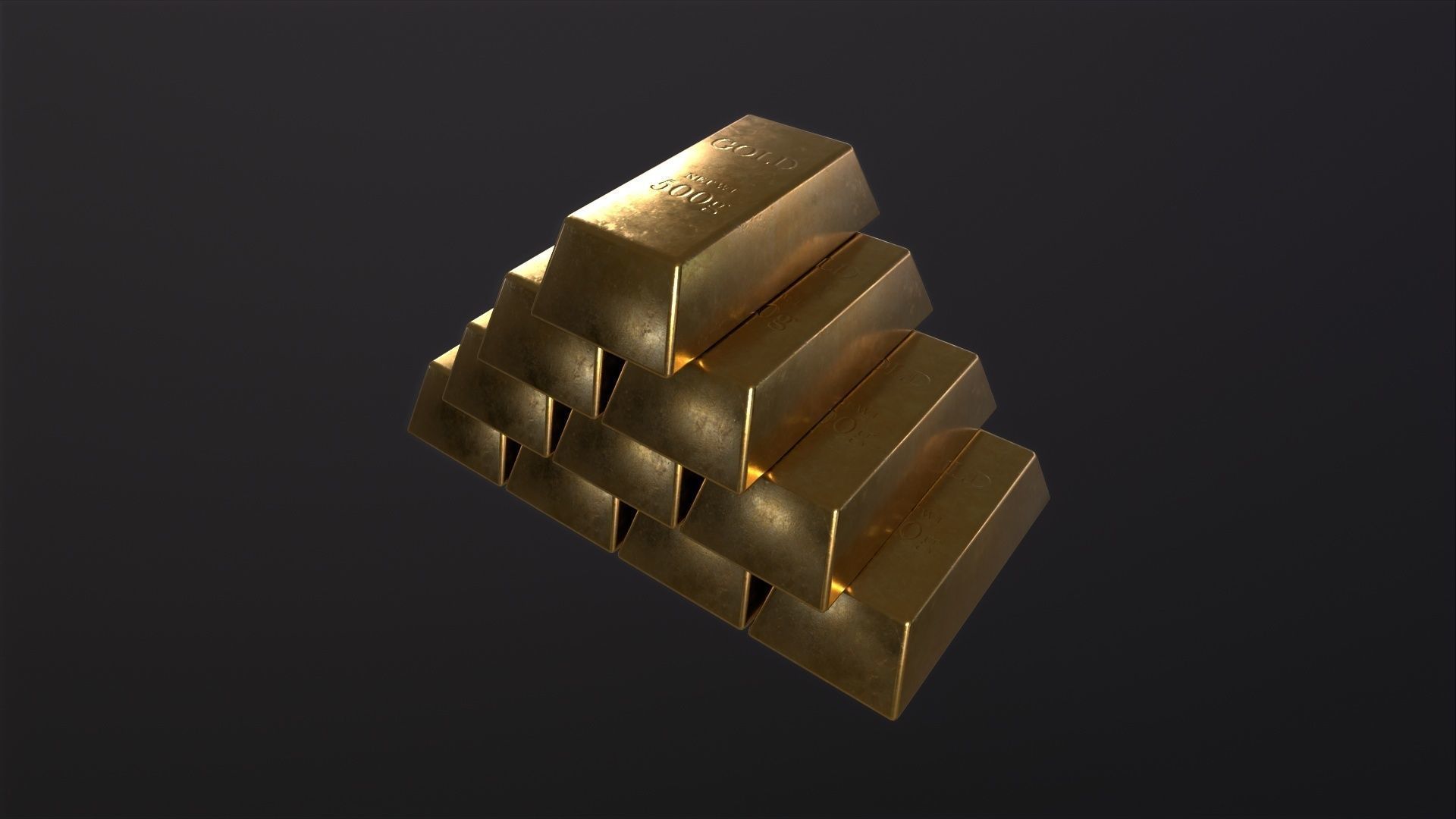 3D model Gold Bars 3D Model VR / AR / low-poly | CGTrader
