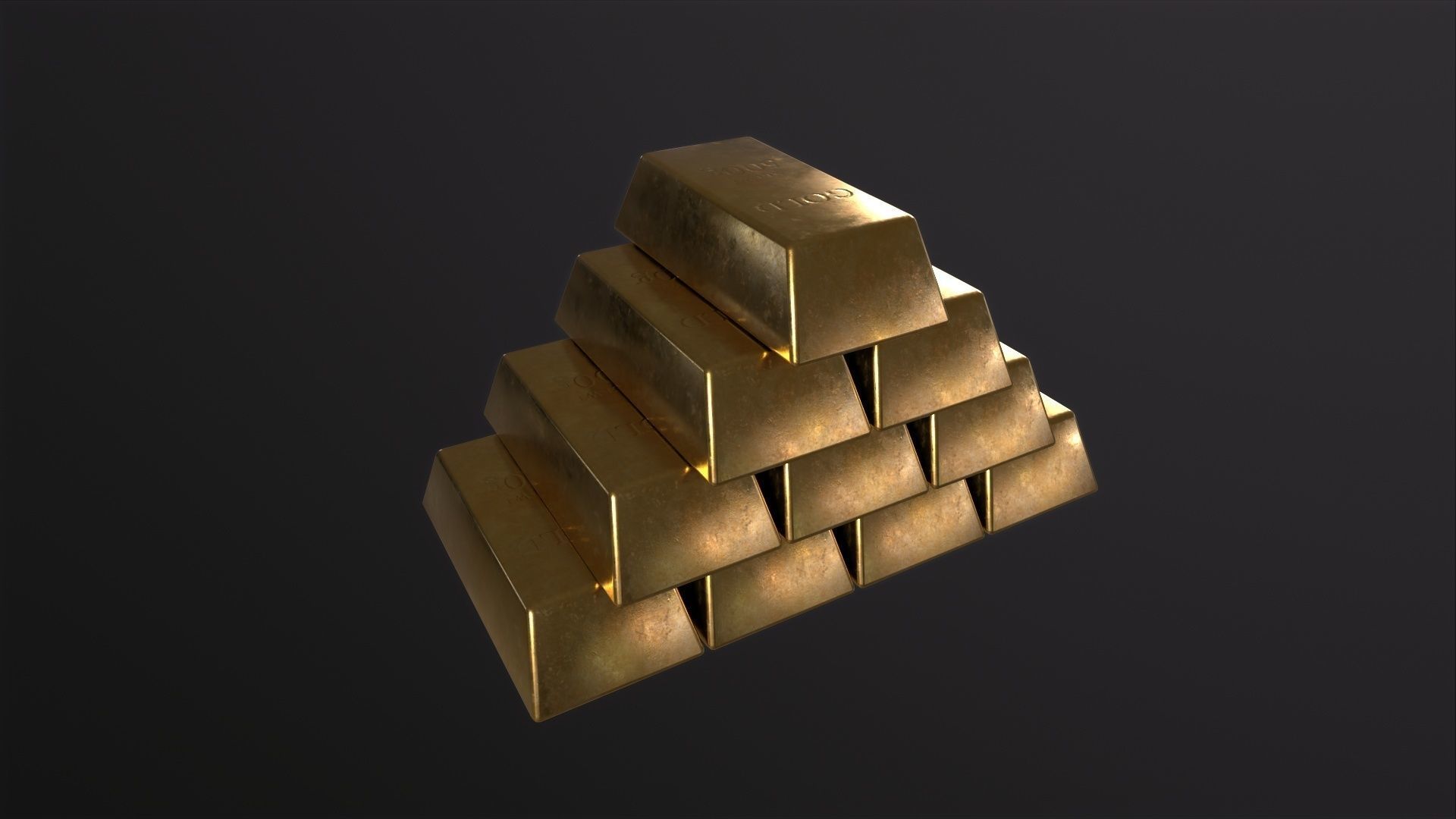 3D model Gold Bars 3D Model VR / AR / low-poly | CGTrader