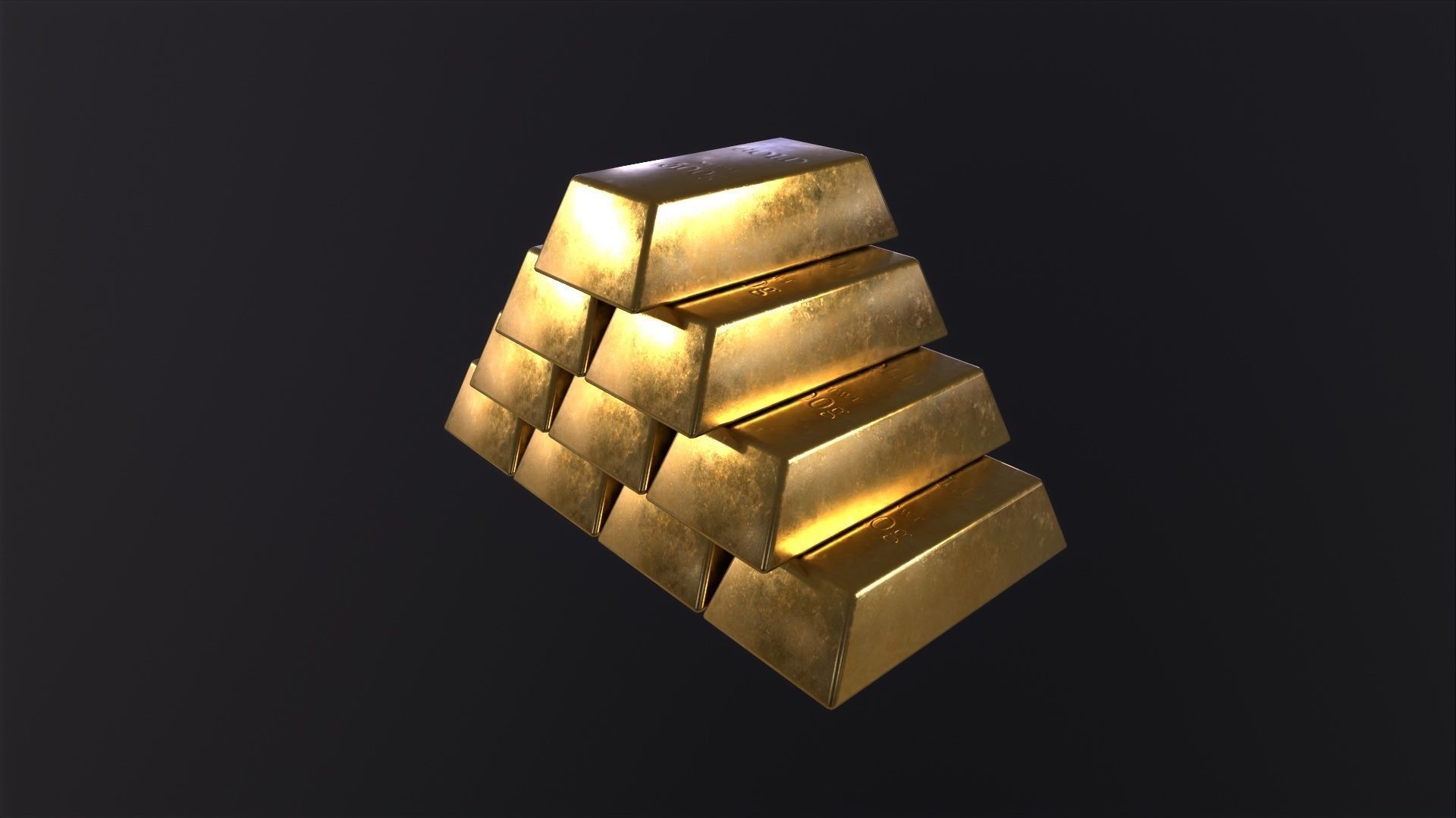 3D model Gold Bars 3D Model VR / AR / low-poly | CGTrader