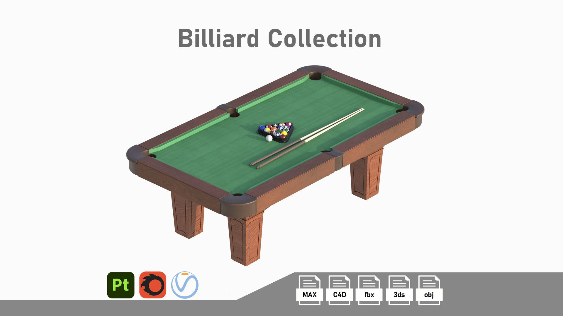 Billiard Collection VR / AR / low-poly | CGTrader