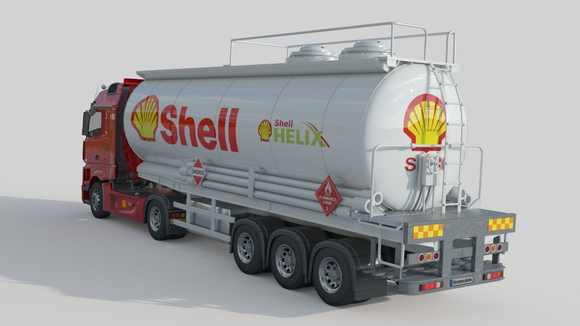 Mercedes Actros Fuel Tanker 3D model | CGTrader