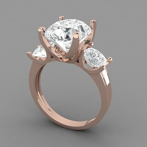 Diamond ring free 3D model | CGTrader