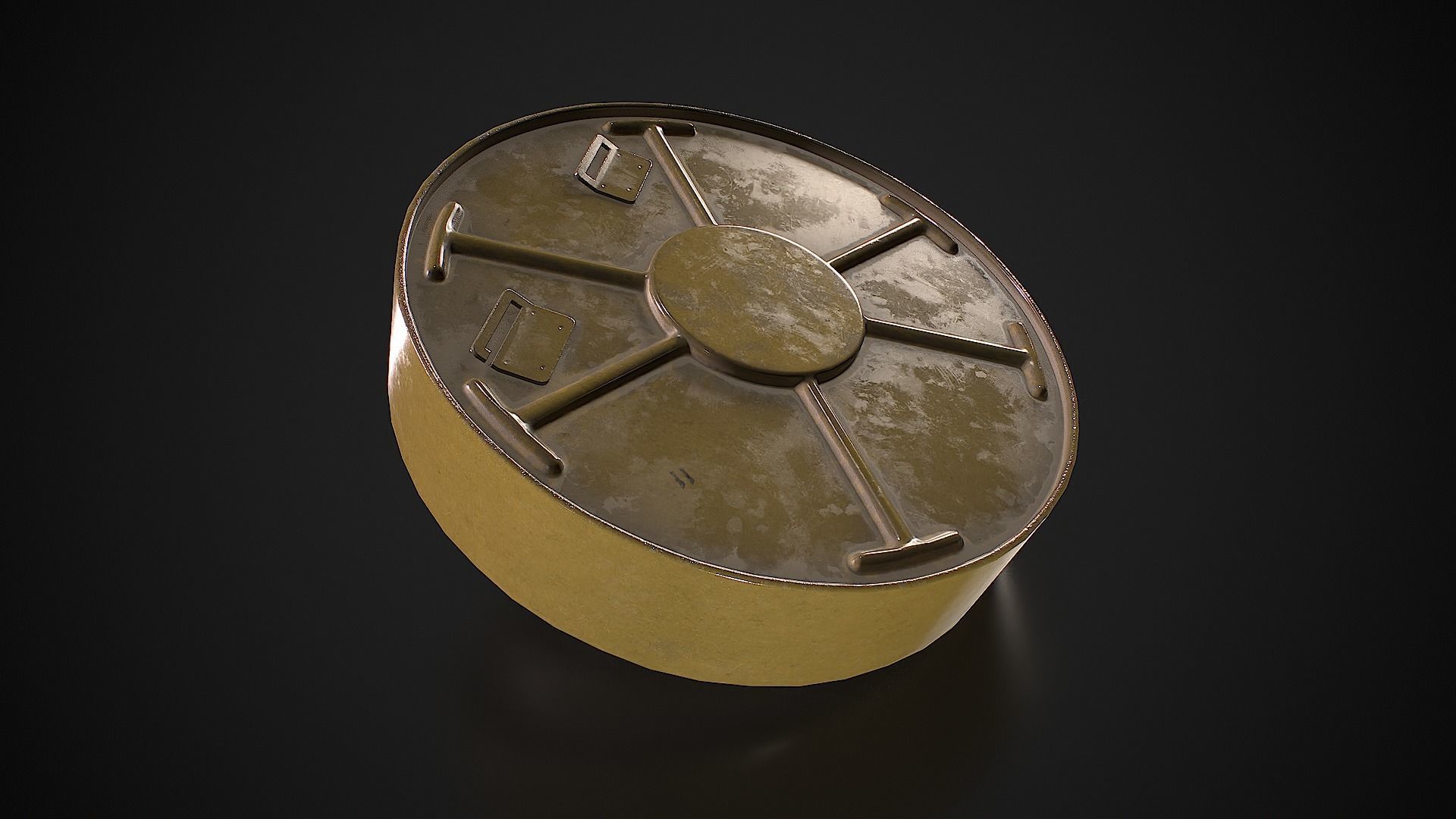 3D model Soviet anti-tank blast landmine TM-62M VR / AR / low-poly ...