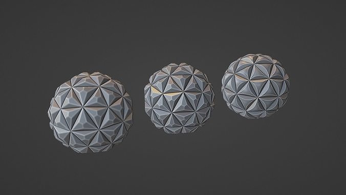 scalable geometric sphere shapes pendant jewelry bead 3D model 3D ...