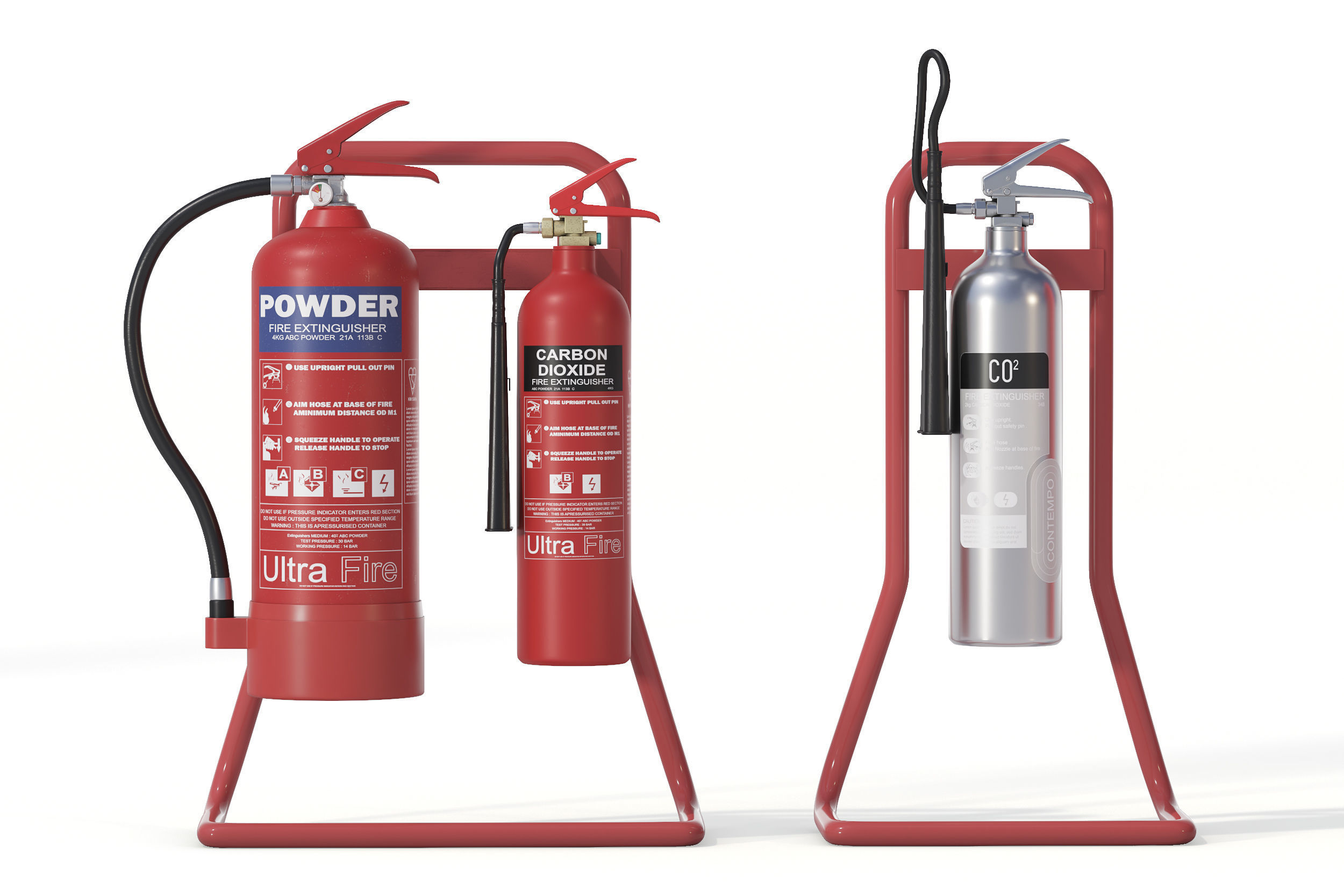 Fire Extinguishers Set 3D model | CGTrader