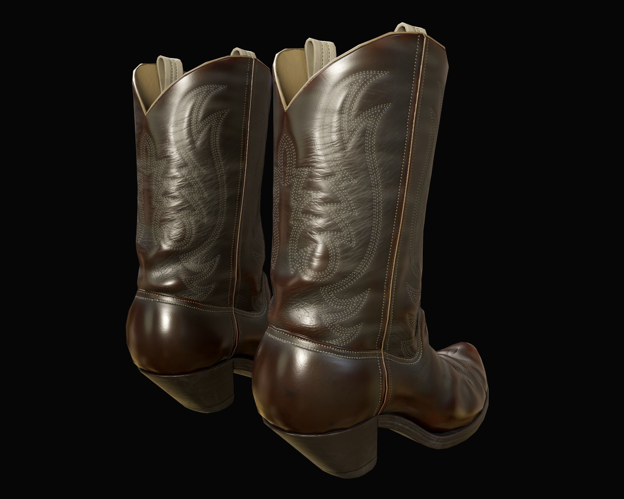 3D model Cowboy boots VR / AR / low-poly | CGTrader