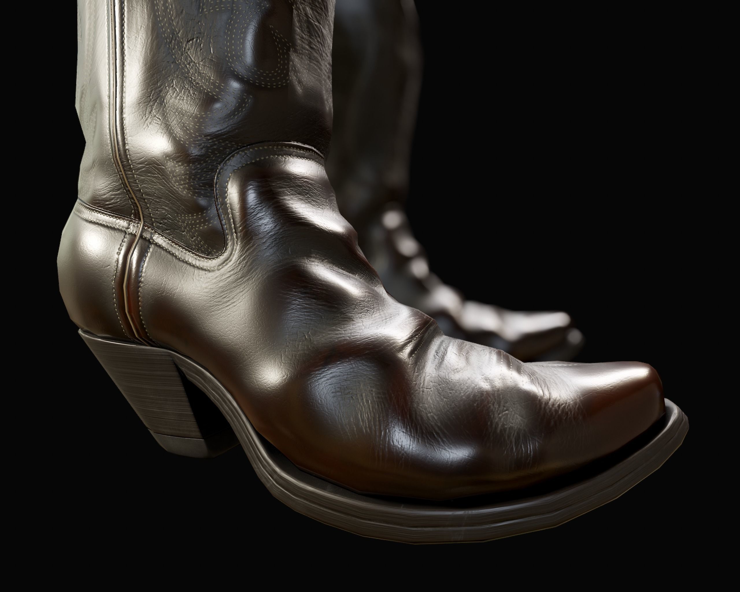 3D model Cowboy boots VR / AR / low-poly | CGTrader