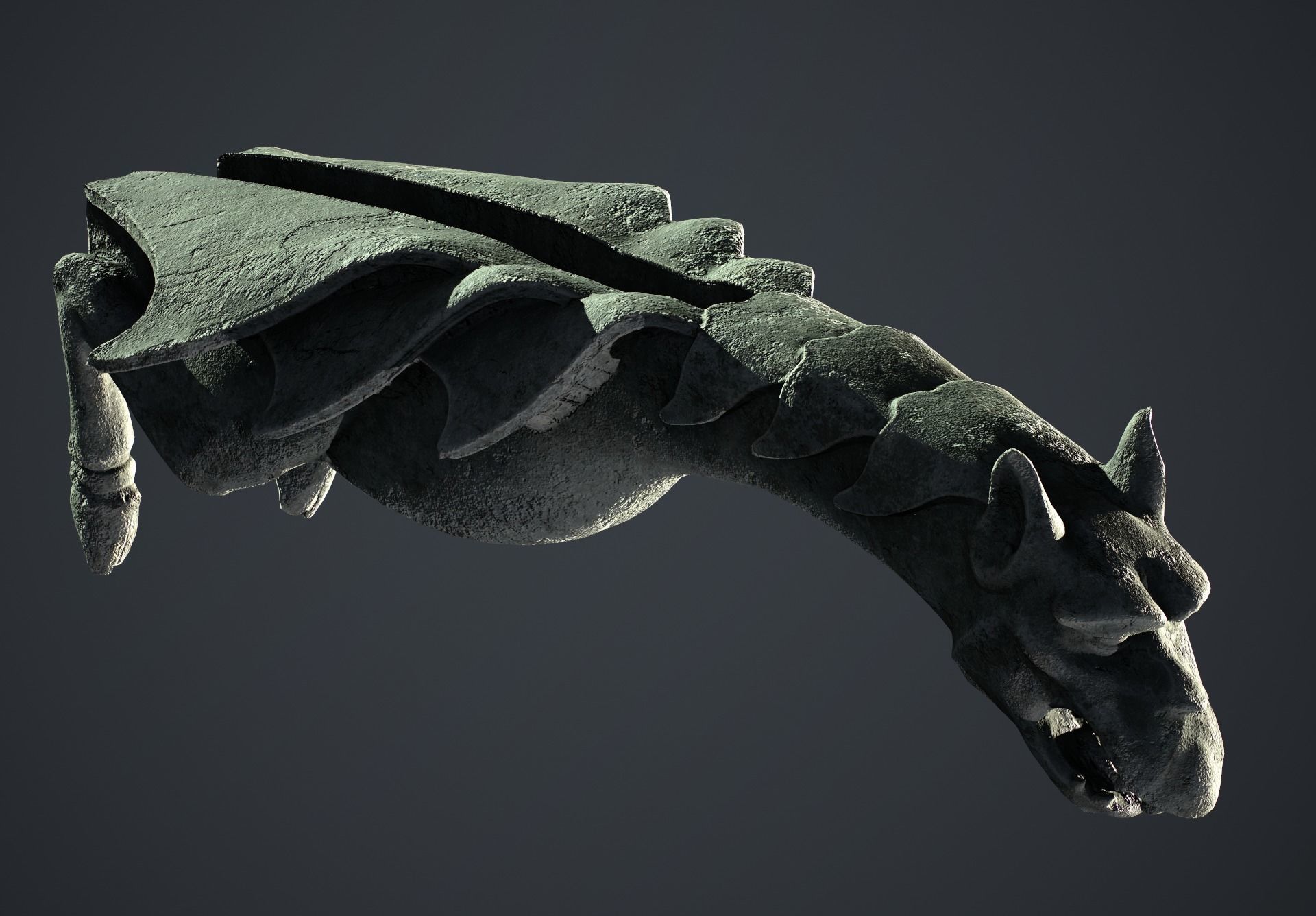 3D model Waterspout Gargoyle Fell Mount VR / AR / low-poly | CGTrader