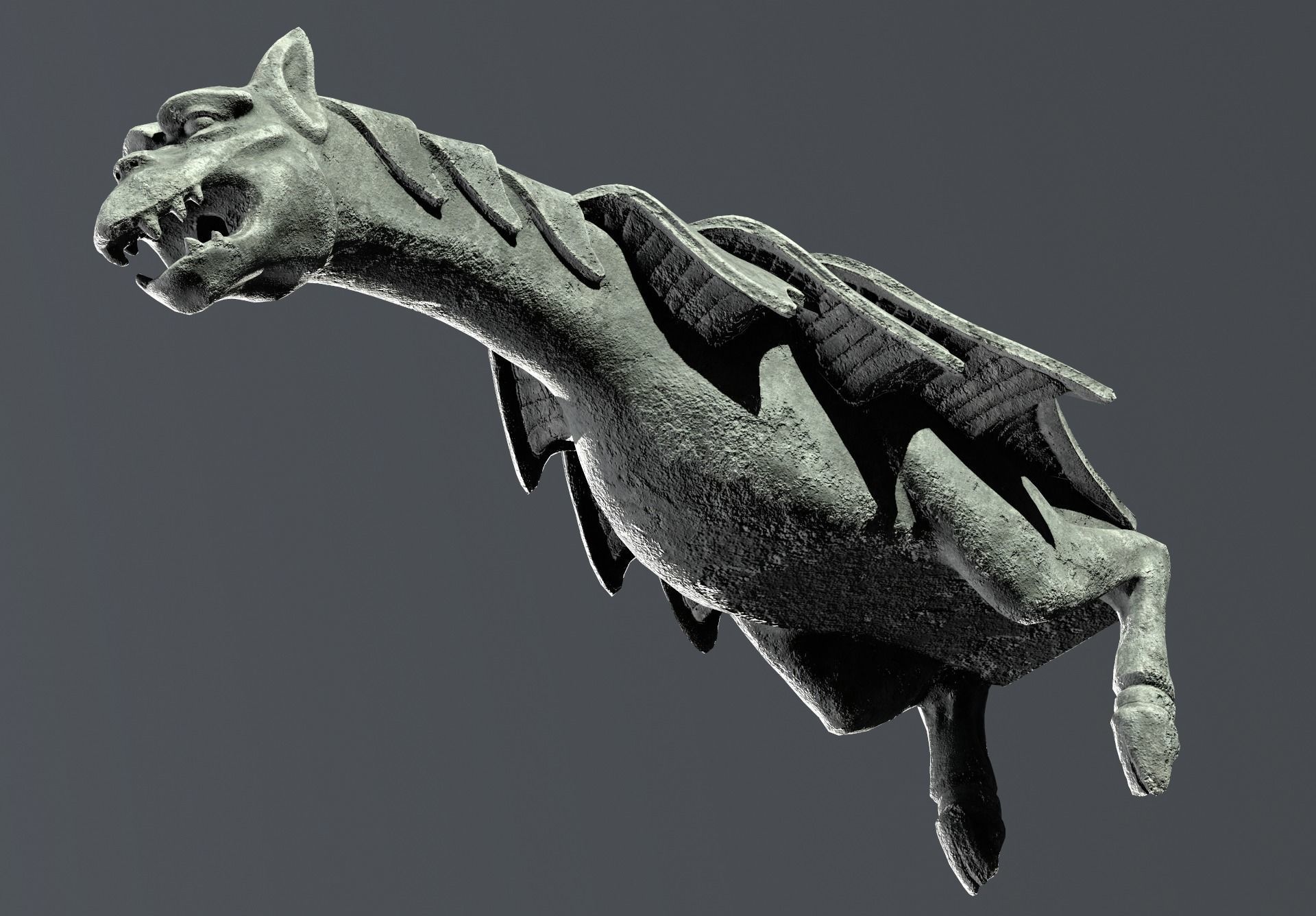 3D model Waterspout Gargoyle Fell Mount VR / AR / low-poly | CGTrader
